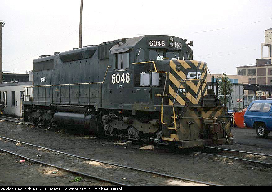 CR (ex CNJ) SD-35 #6046 sits in the yard at Port Richmond